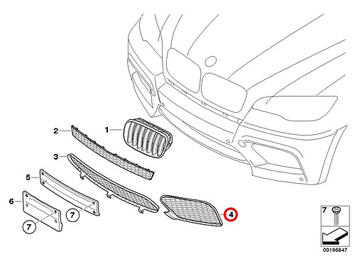 Genuine BMW (51117205577) Open Air Grille - Left | Designer Beema