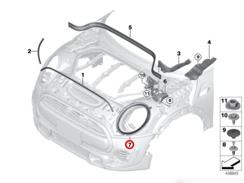 Genuine MINI (51767391410) Gasket Headlight - Right | Designer Beema