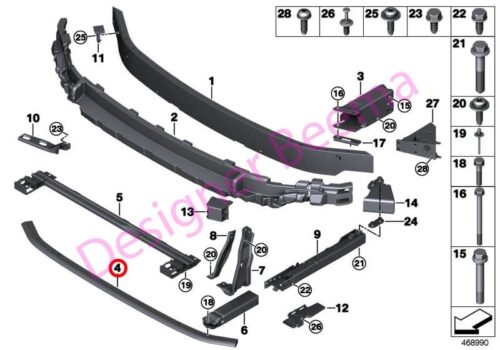 (51117301578) Front Bumper Mount - Lower | Designer Beema
