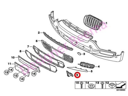 (51117165461) Front Bumper PDC Sensor Support - Left | Designer Beema