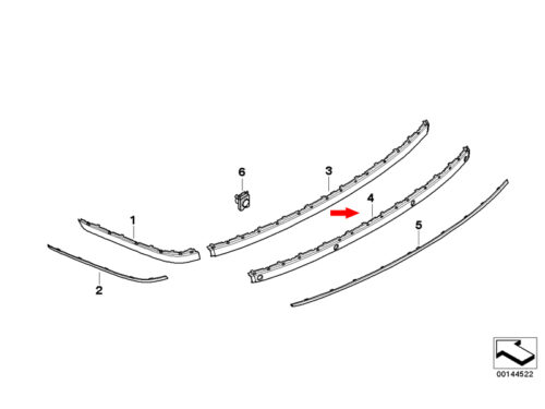 Genuine BMW (51127142234) Bumper Guard - Chromline | Designer Beema