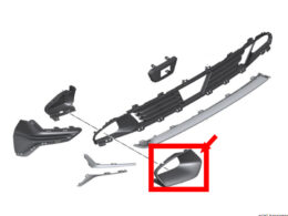 Genuine BMW (51118496510) Air İnlet Finisher Right - Luxury-Line Models ...