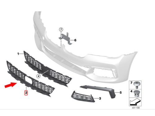 Genuine BMW (51118075370) Bumper Grille - M FRR | Designer Beema
