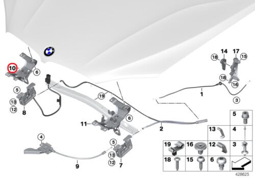 Genuine BMW (51237325992) Lock Upper Section, Right | Designer Beema